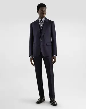 Dolce & Gabbana Single-breasted Micro-patterned Wool Suit Suits And Blazers