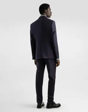 Dolce & Gabbana Single-breasted Micro-patterned Wool Suit Suits And Blazers
