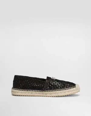 Dolce & Gabbana Calfskin Espadrilles Sandals And Slides - Black