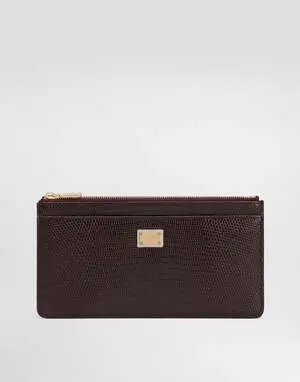 Dolce & Gabbana Iguana-print Leather Card Holder Wallets And Small Leather Goods Burgundy Leather - Bordeaux