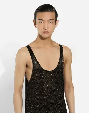 Dolce & Gabbana Embroidered Silk Singlet T-shirts And Polos Multi-colored