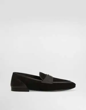 Dolce & Gabbana Split Calfskin Slipper Driver Shoes - Black