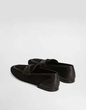 Dolce & Gabbana Split Calfskin Slipper Driver Shoes - Black