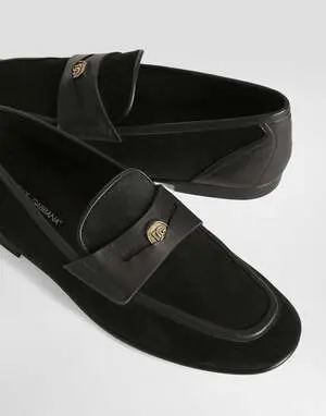 Dolce & Gabbana Split Calfskin Slipper Driver Shoes - Black