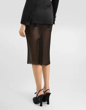 Dolce & Gabbana Chiffon Voile Calf-length Skirt