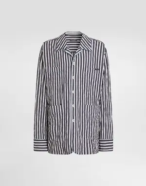 Dolce & Gabbana Crinkled Striped Vanity Shirt Shirts Multi-colored