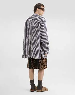 Dolce & Gabbana Crinkled Striped Vanity Shirt Shirts Multi-colored