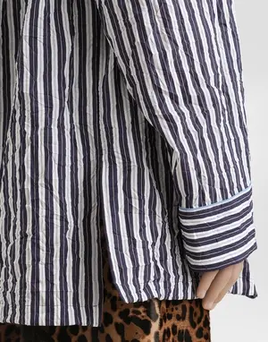 Dolce & Gabbana Crinkled Striped Vanity Shirt Shirts Multi-colored