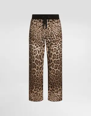 Dolce & Gabbana Stretch Jersey Jogging Pants With Tag Pants And Shorts Animal - Print