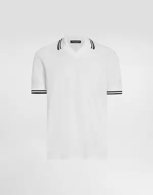 Dolce & Gabbana Piqué Polo Shirt T-shirts And Polos - White