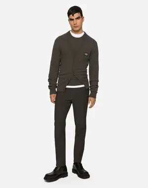 Dolce & Gabbana Stretch Cotton Tailored Trousers