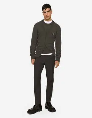Dolce & Gabbana Stretch Cotton Dg Patch Trousers