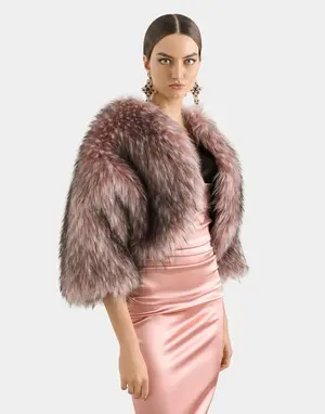 Dolce & Gabbana Short Faux Fur Jacket Blazers