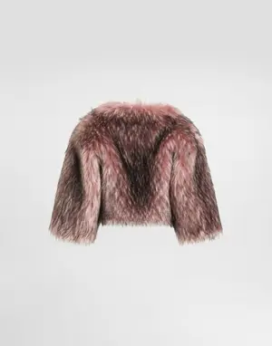 Dolce & Gabbana Short Faux Fur Jacket Blazers