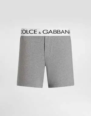 Dolce & Gabbana Two-way Stretch Cotton Boxer Shorts Underwear And Loungewear Gray Cotton - Grey