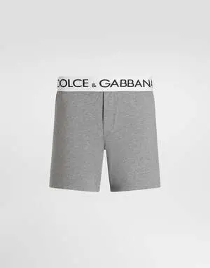 Dolce & Gabbana Two-way Stretch Cotton Boxer Shorts Underwear And Loungewear Gray Cotton - Grey