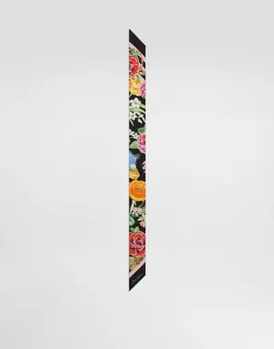 Dolce & Gabbana Floral- Twill Headscarf Scarves And Silks - Print