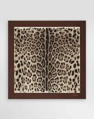 Dolce & Gabbana Leopard-print Twill Scarf Scarves And Silks Silk - Brown