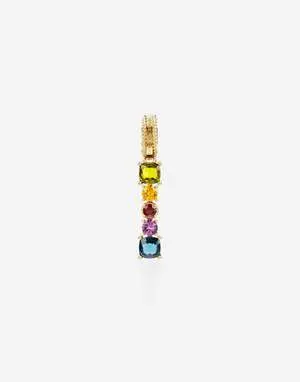 Dolce & Gabbana Charm I Lettering 18-carat Yellow And Multicolored Gems Charms - Gold