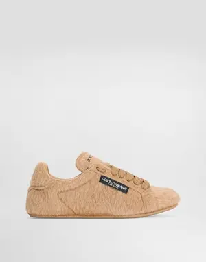 Dolce & Gabbana Alpaca Portofino Soft Sneakers - Beige