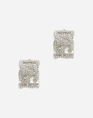 Dolce & Gabbana Dg Logo Crystal Drop Earrings