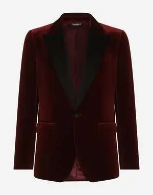 Dolce & Gabbana Velvet Tuxedo Jacket Suits And Blazers - Purple