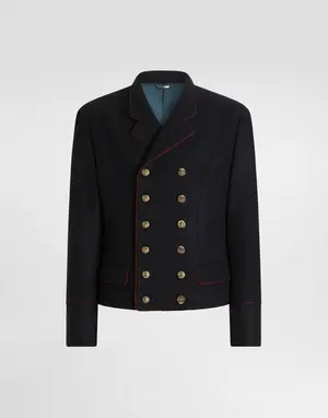 Dolce & Gabbana Double-breasted Wool Frock Coat Suits And Blazers - Blue