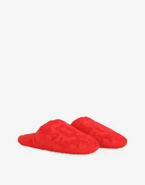 Dolce & Gabbana Jacquard Cotton Terry Slippers Cotton Slippers