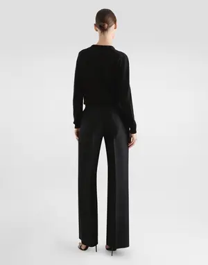 Dolce & Gabbana Wool And Silk Faille Trousers Pants And Shorts