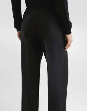 Dolce & Gabbana Wool And Silk Faille Trousers Pants And Shorts