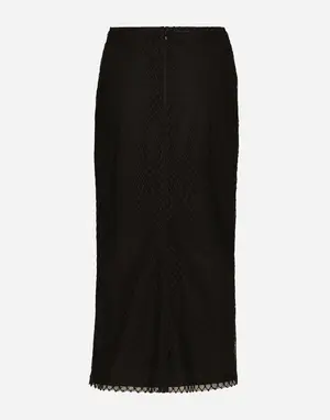 Dolce & Gabbana Cotton Mesh Pencil Skirt