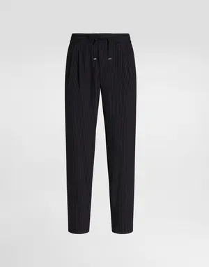 Dolce & Gabbana Pinstripe Wool Jogging Trousers - Multicolor