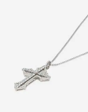Dolce & Gabbana 373 Pendente Croce A Necklaces - White