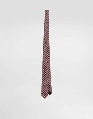 Dolce & Gabbana Martini Tie With Jacquard Micro-designs - Multicolor