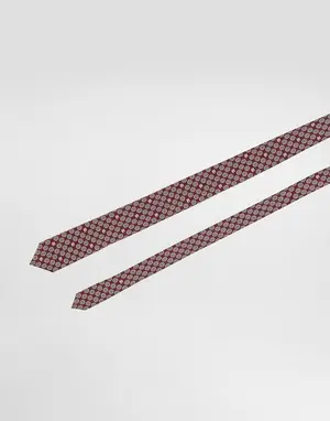 Dolce & Gabbana Martini Tie With Jacquard Micro-designs - Multicolor