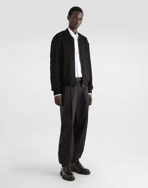 Dolce & Gabbana Cashmere Bomber Jacket Coats And Jackets - Black