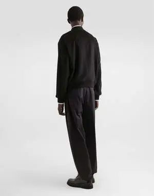 Dolce & Gabbana Cashmere Bomber Jacket Coats And Jackets - Black