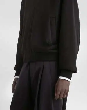 Dolce & Gabbana Cashmere Bomber Jacket Coats And Jackets - Black