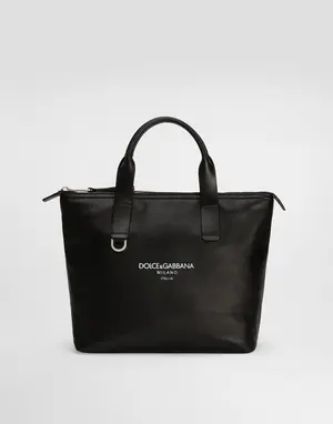 Dolce & Gabbana Small Calfskin Shopper Shoppers - Black
