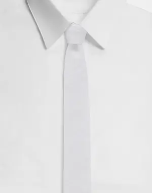 Dolce & Gabbana Linen Neck Tie - White