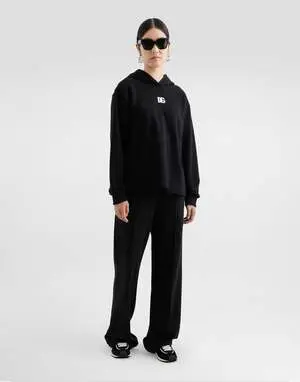 Dolce & Gabbana Flared Jersey Jogging Pants With Dg Logo Embroidery