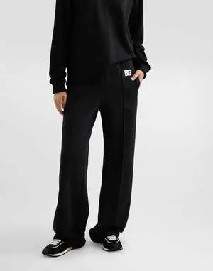 Dolce & Gabbana Flared Jersey Jogging Pants With Dg Logo Embroidery