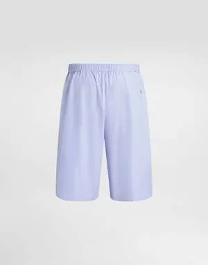 Dolce & Gabbana Cotton Bermuda Shorts With Dg Crossed Embroidery