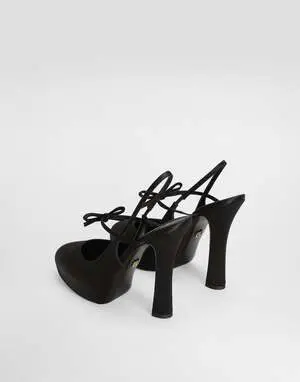 Dolce & Gabbana Satin Slingbacks Pumps And Slingback - Black