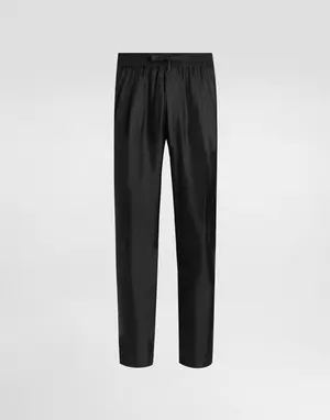 Dolce & Gabbana Silk Twill Jogging Trousers - Black