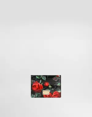 Dolce & Gabbana Polished Calfskin Card Holder Wallets And Small Leather Goods - Print