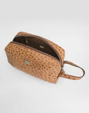 Dolce & Gabbana Ostrich Necessaire Briefcase And Clutches