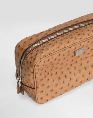 Dolce & Gabbana Ostrich Necessaire Briefcase And Clutches