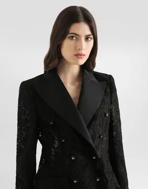 Dolce & Gabbana Double-breasted Jacket In Cordonetto Lace Blazers