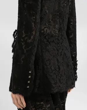 Dolce & Gabbana Double-breasted Jacket In Cordonetto Lace Blazers